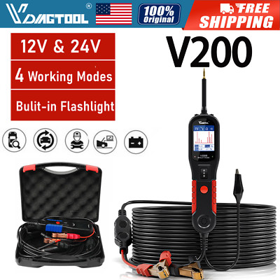 12V/24V V200 Circuit Tester Electrical Power Probe AVOmeter Automotive ...