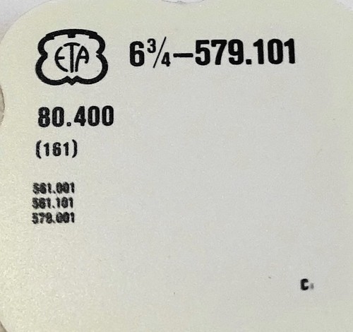 MONTRE ETA 579.101 TUBE CENTRE PART.161 | eBay
