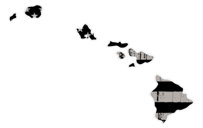 Hawaii State (N12) Distressed Flag Vinyl Decal Sticker Car/Truck Laptop ...