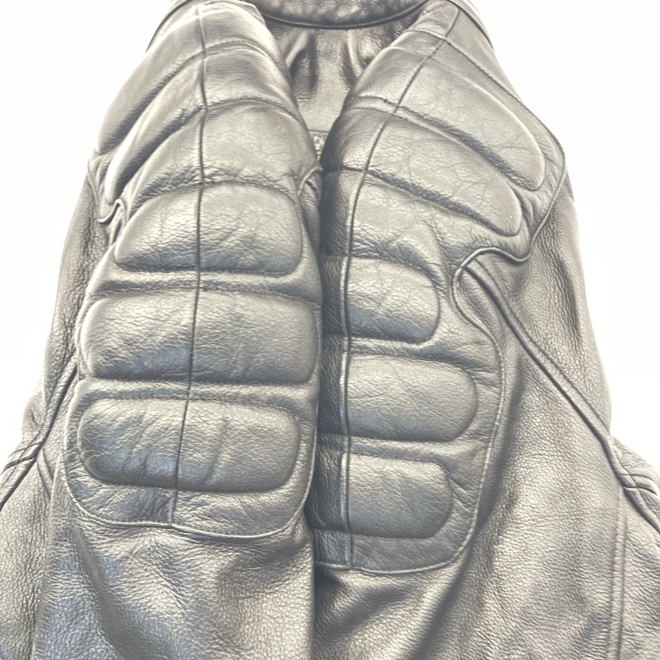 Vintage Heavy open road leather motorcycle jacket Size M H13 | eBay