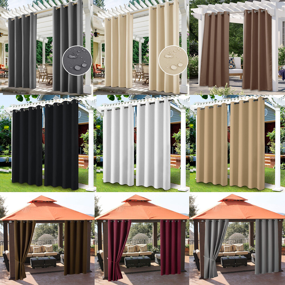Waterproof Patio Outdoor Curtains 1 Pcs Outdoor Waterproof Curtains