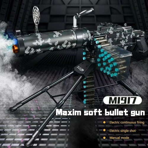 Electric Machine Gun Soft Bullet Blaster with Light and Smoke Effect ...
