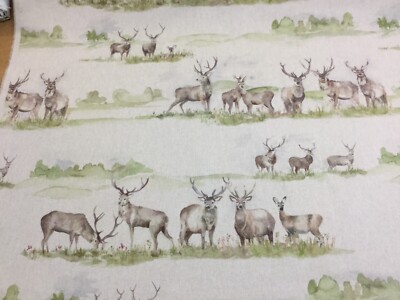 VOYAGE Moorland Stag Linen Fabric,Upholstery/Curtains/Blinds/Cushions ...