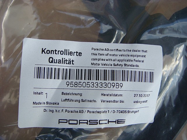 Original PORSCHE Cayenne 92A Luftführung links satinschwarz ...
