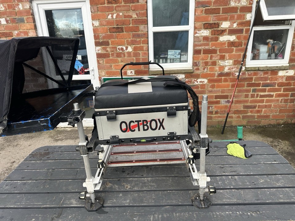 Octbox D25 Fishing Seat Box Seatbox With Hooded Tray | eBay UK