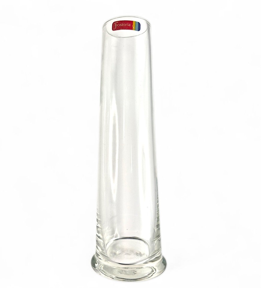 Vintage Fostoria Clear Glass Bud Vase Lancaster Colony Made In Romania ...