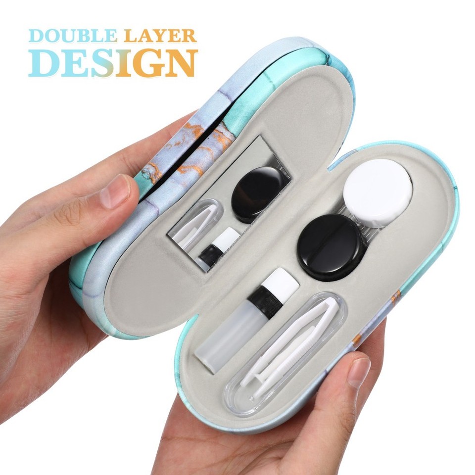Eyeglass Holder Multi-compartment Glasses Case Double Eyeglasses Side ...