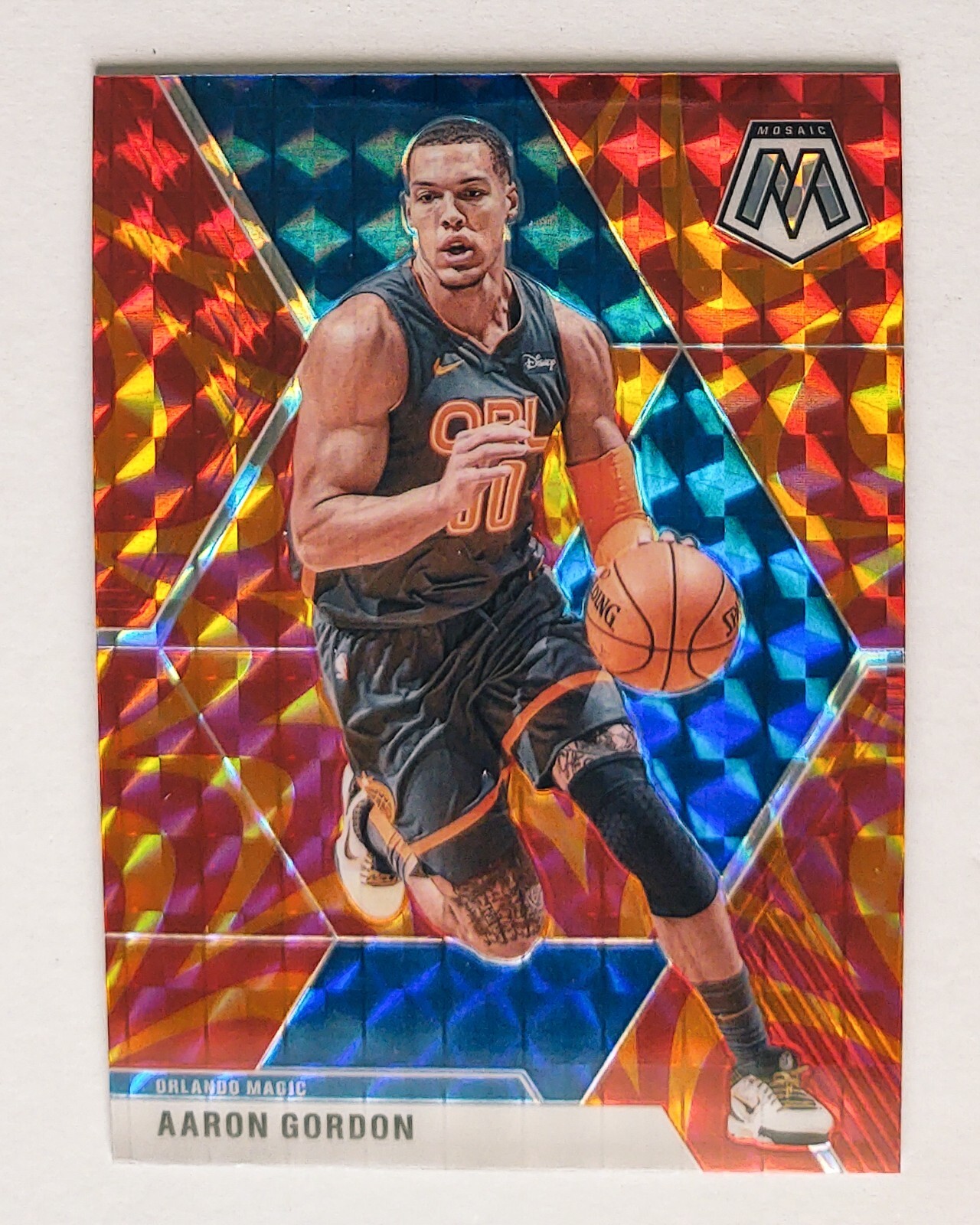 AARON GORDON 2019-20 Panini Mosaic Reactive Orange Prizm #12 Orlando ...