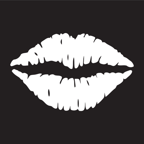Lips Kisses Kiss Smooch peck smack plump lips Smackers mouth Die cut ...