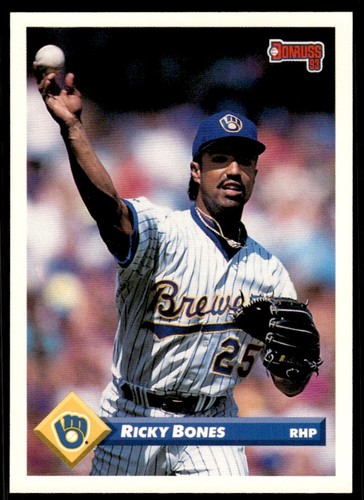 1993 Donruss Baseball Card Ricky Bones Milwaukee Brewers #413 | eBay