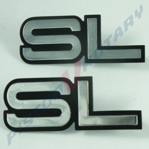 SL Front Guard or Boot Badges x2 , Chrome, NEW for LC LJ LH LX Torana ...