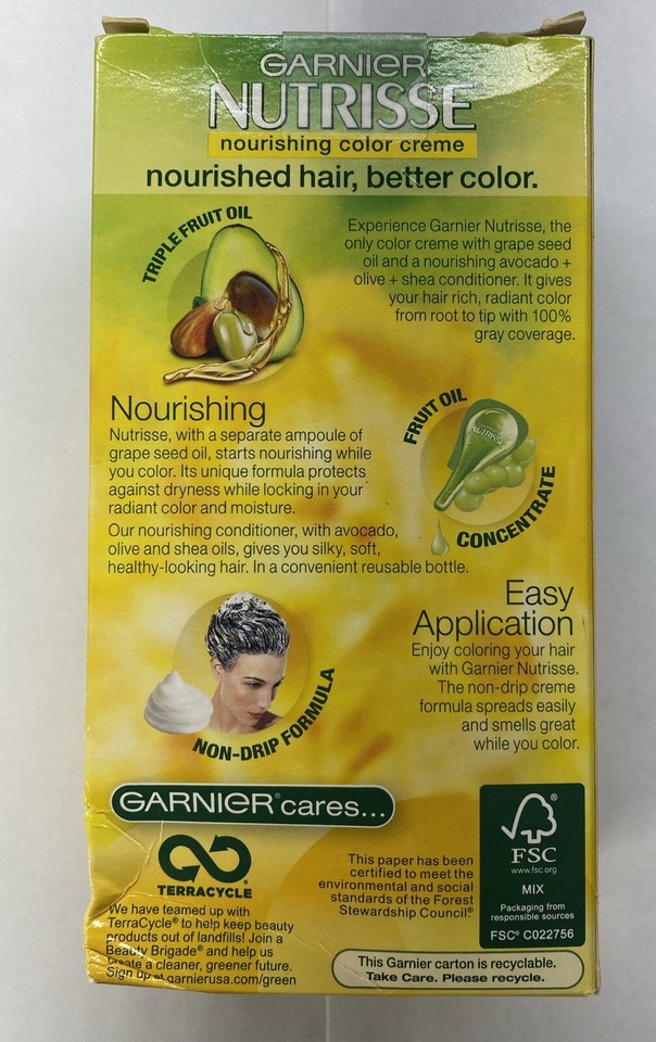 GARNIER NUTRISSE NOURISHING # 415 Soft Mahogany Dark Brown Hair Color ...