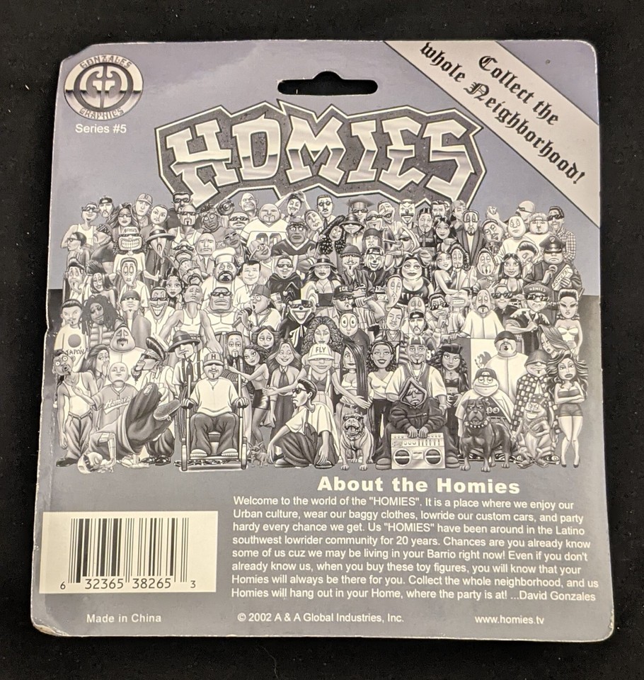 NEW SEALED 2002 Homies Series 5 *6 Figures on Card Diablo Happy Shady ...