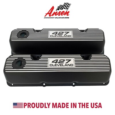 Ford 427 Cleveland Valve Covers Black | Die-Cast Aluminum | Ansen USA ...