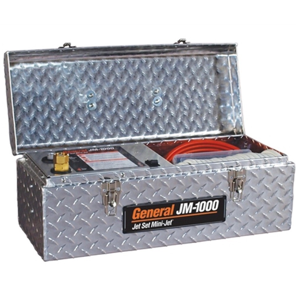 General Wire JM-1000 Electric 1500 PSI 1.4 GPM Sewer Jetter w/ 50' x 1/ ...