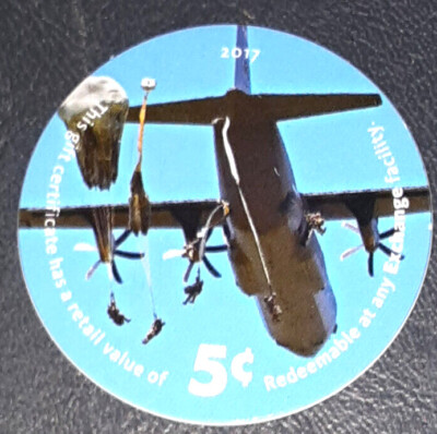 MPC KL # M593, 16B5 AAFES Pog 2017 U.S. ARMY Money About Uncirculation ...
