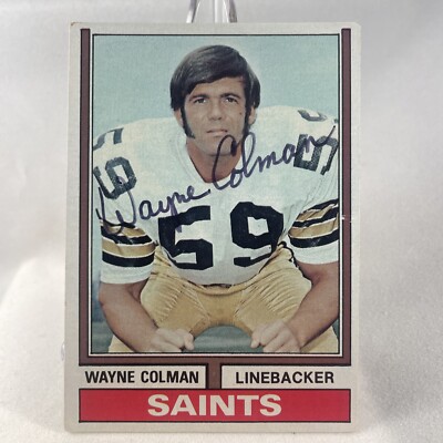 Wayne Colman -Temple- New Orleans Saints Autographed Card | eBay