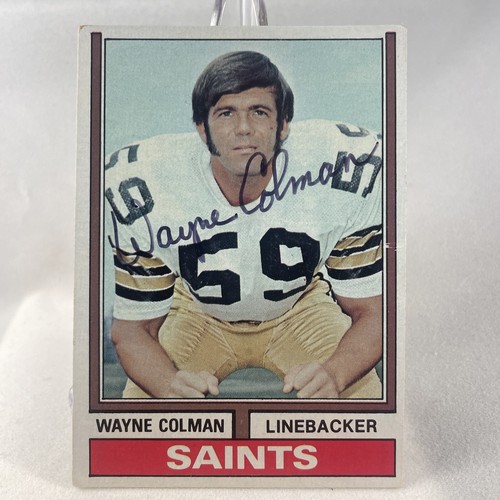 Wayne Colman -Temple- New Orleans Saints Autographed Card | eBay