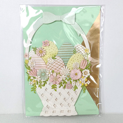 Hallmark Signature Easter eggs basket card 3-D floral | eBay