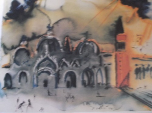 Salvador Dali "Venice" Limited Edition Facsimile Signed Lithograph 19 x ...
