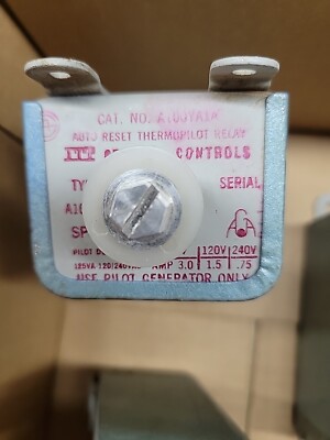 ITT GENERAL CONTROL (1pc) A100YA1A THERMOPILOT RELAY 125VA 120/240 VAC ...