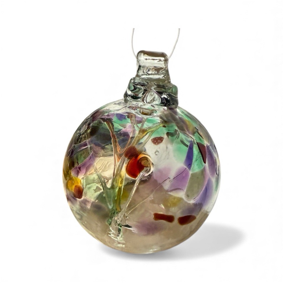 KITRAS Tree of Enchantment Remembrance 6" Art Glass Ornament Ball NWOB ...