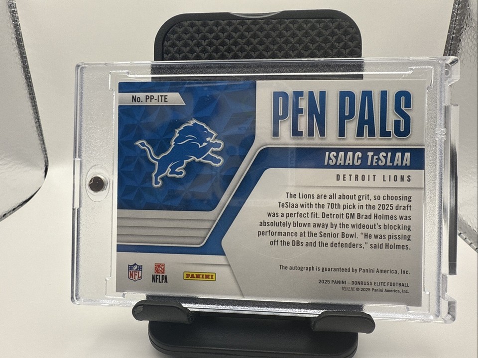 2025 Panini Donruss Elite Isaac TeSlaa Pen Pals Blue On Card Rookie ...