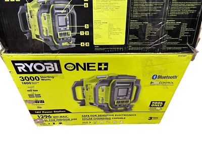 RYOBI RYi818BT One+ 18 Volt Power Station Battery Inverter Generator ...