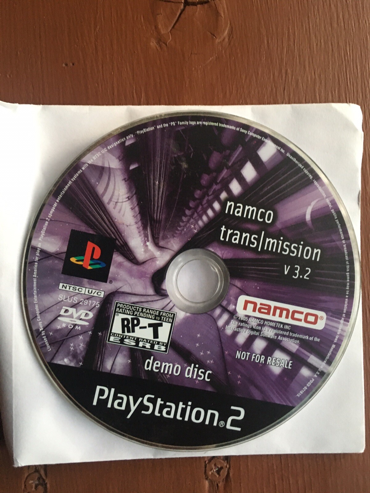 Namco Transmission v 3.2 v3.2 Demo Disc Only PS2 Playstation 2 NAMCO ...