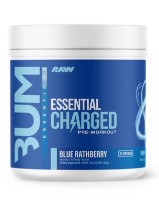 Bum, Essential Pre-Workout, Blue Raspberry, 14.39 oz (408 g) | eBay
