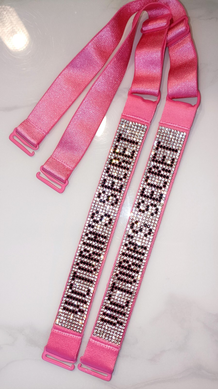 Black or White or Red or Pink/Bra Straps/1pair/Adjustable Diamond/shine ...