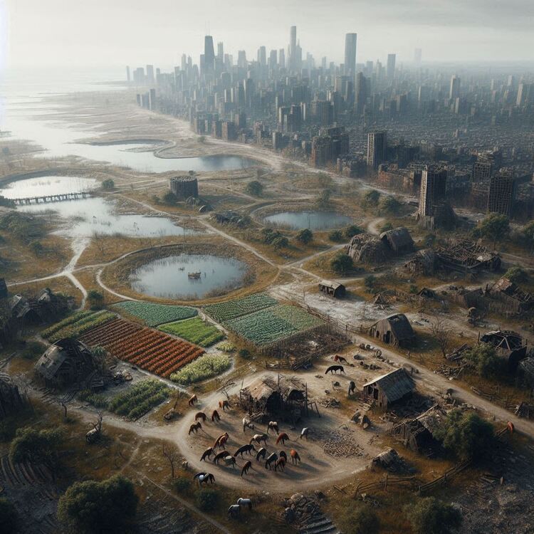 Post Apocalyptic Chicago HD Wallpaper: Sci Fi, Post Apocalyptic,
