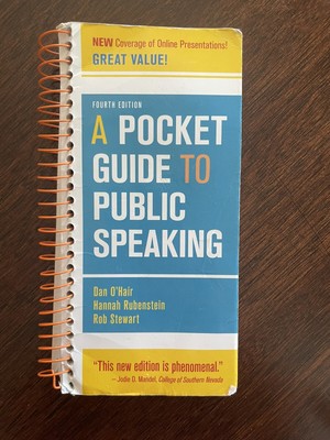 A Pocket Guide to Public Speaking 4th Edition by O'Hair, Rubenstein ...
