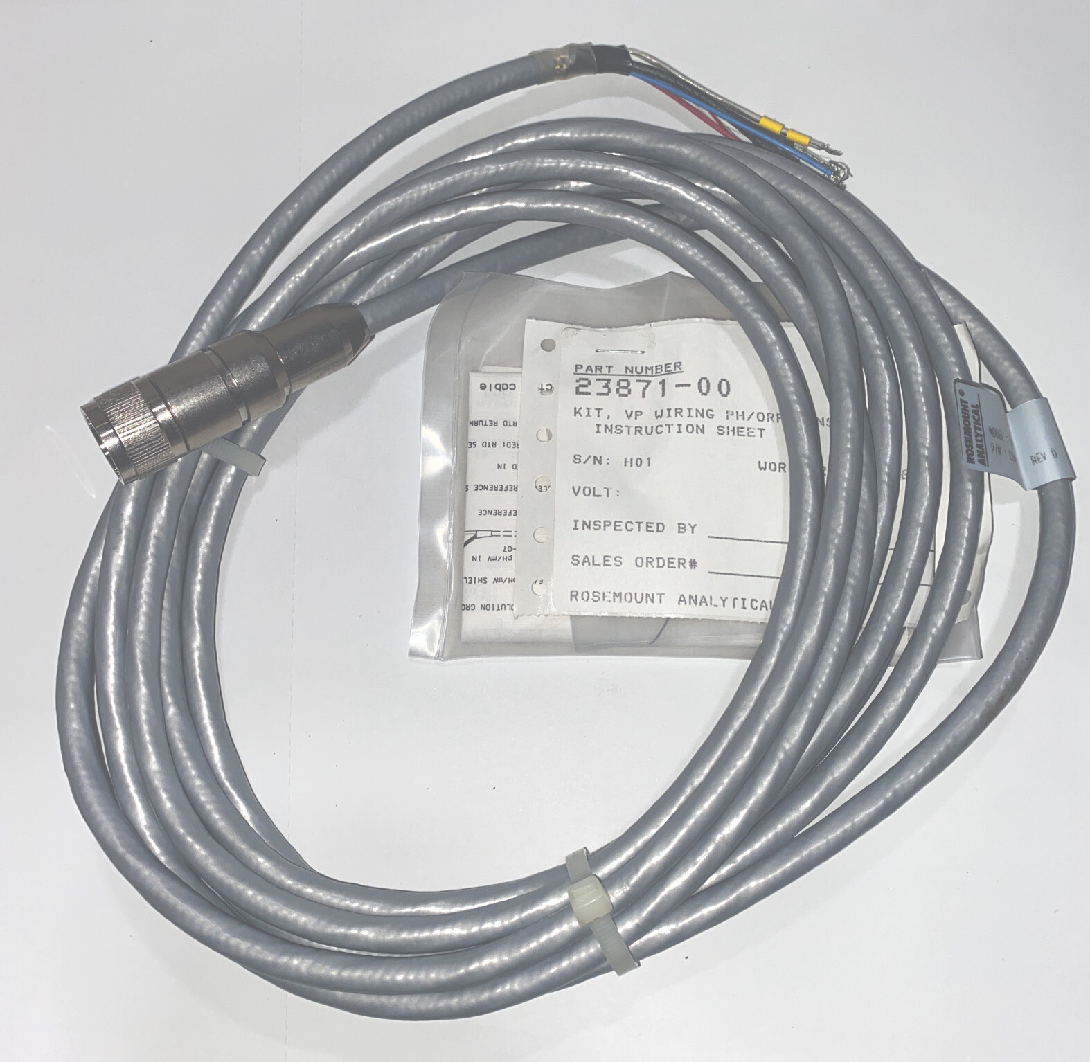 Rosemount Analytical 23645-07 Cable 4c VP External W/o BNC 15 FT Rev AB ...