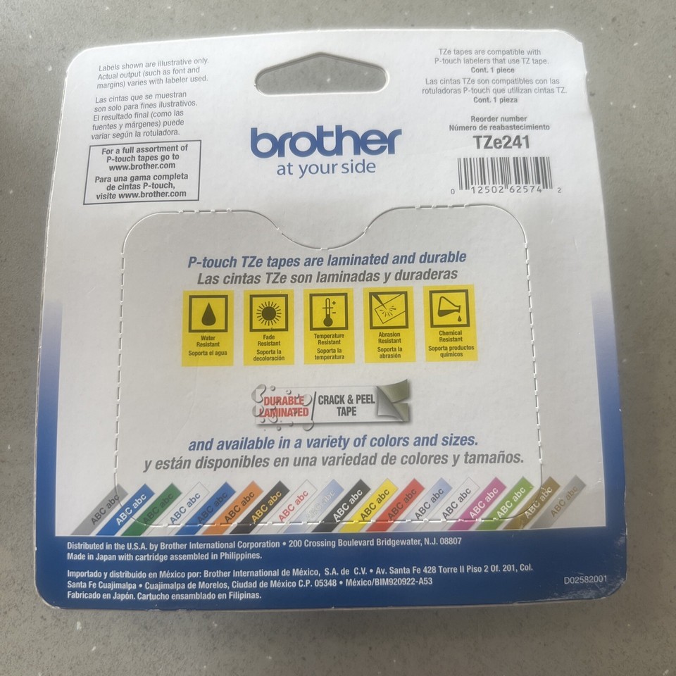 Genuine Brother P-Touch TZ-241 Tape TZ241/ Ptouch Tape TZE241 TZe-241 ...