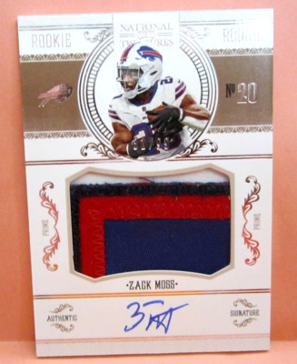 Zack Moss RC 2020 National Treasures 4Clr GU Patch Rookie Auto#31/99 ...