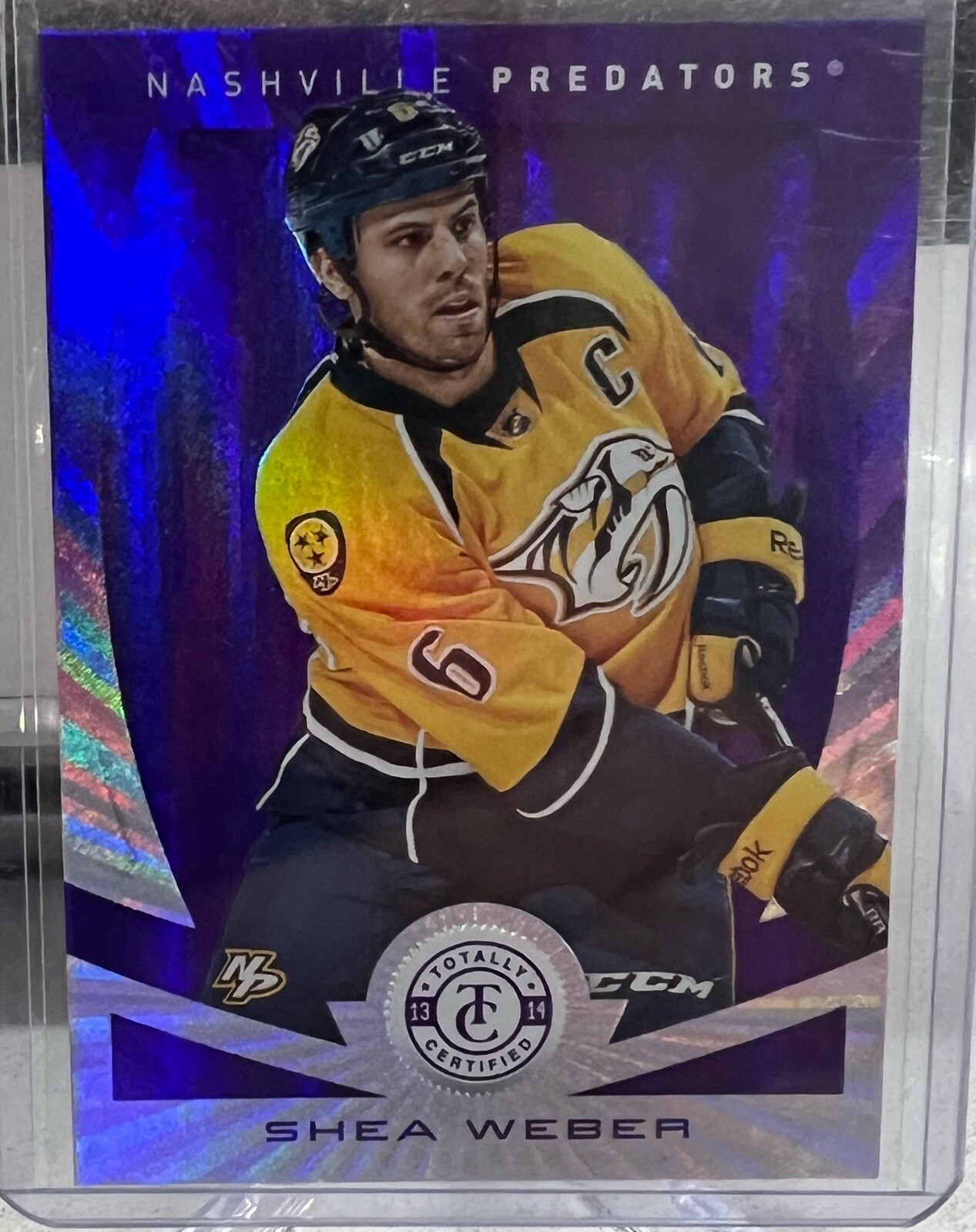 Shea Weber 2013 Totally Certified #118 Printing Plate Cyan /1 Price ...