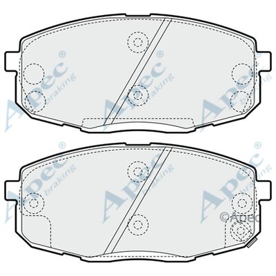 Brake Pads Set Front PAD1555 Apec 581011HA10 581011HA00 581011HA20 ...