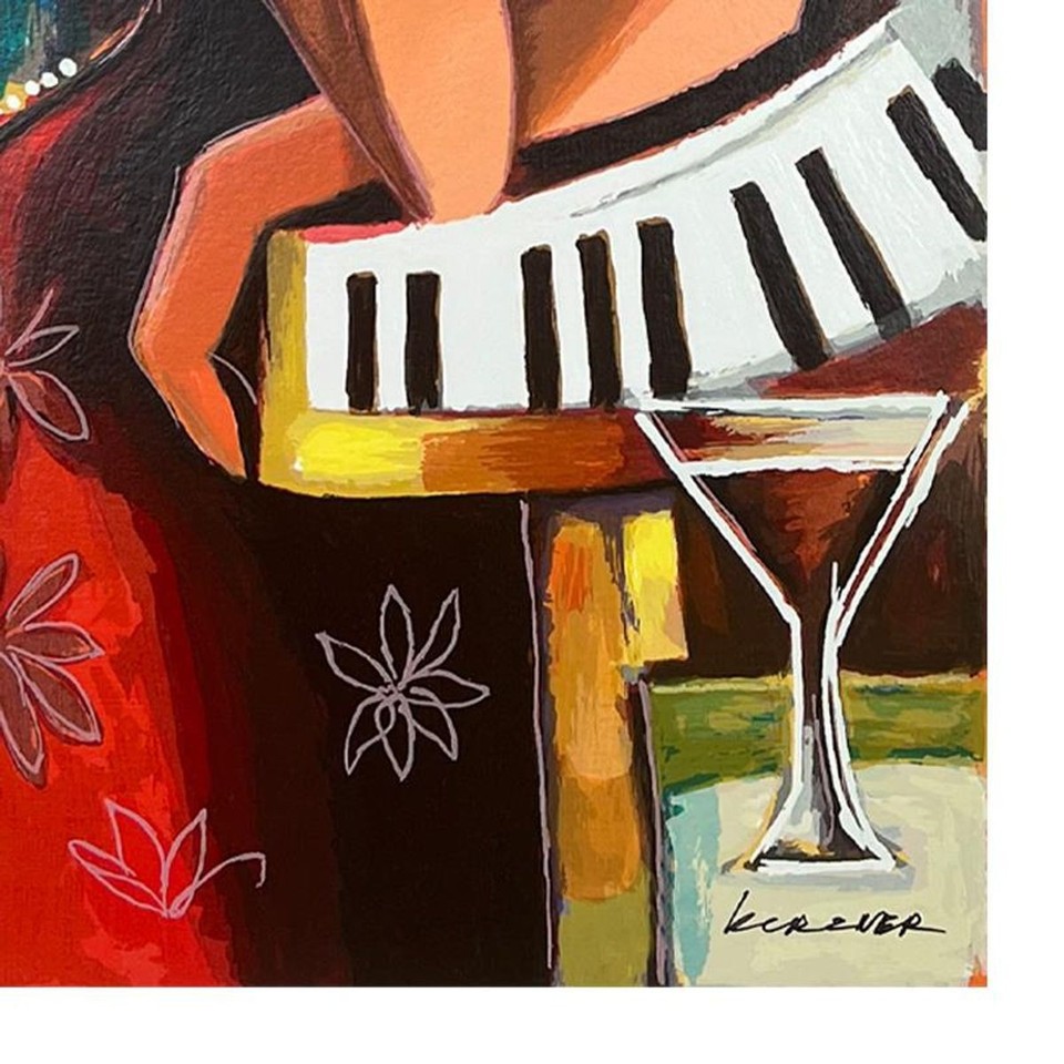 Michael Kerzner, "The Pianist" Hand Signed Limited Edition Serigraph on ...