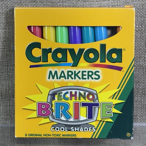 Vintage Crayola Techno Bright Cool Shades 8 Pack New Old Stock RARE 1997 | eBay