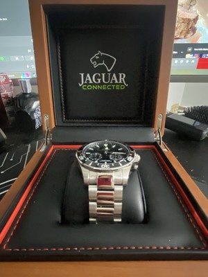 Jaguar Connected watch Steel Black dial and bezel J888/2 | eBay UK