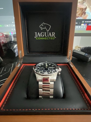 Jaguar Connected watch Steel Black dial and bezel J888/2 | eBay UK