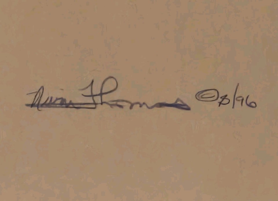 Dallas Cowboys Emmitt Smith Art Work Original Drawing AP Signed 1/1 ...