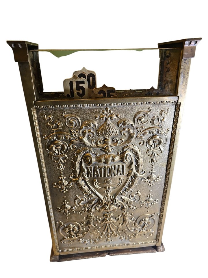 Antique Ornate Brass National Cash Register Dayton OH Nickel Drawer ...