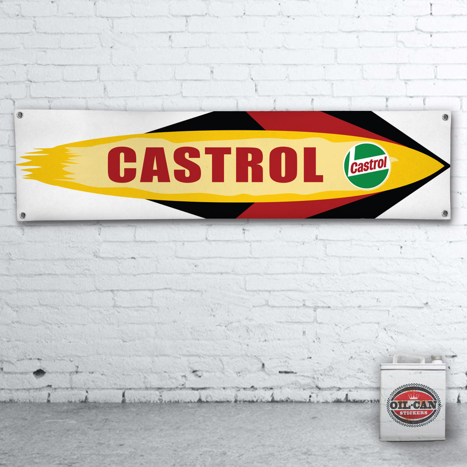 1700 x 430mm Classic Castrol Banner – heavy duty banner for workshop ...