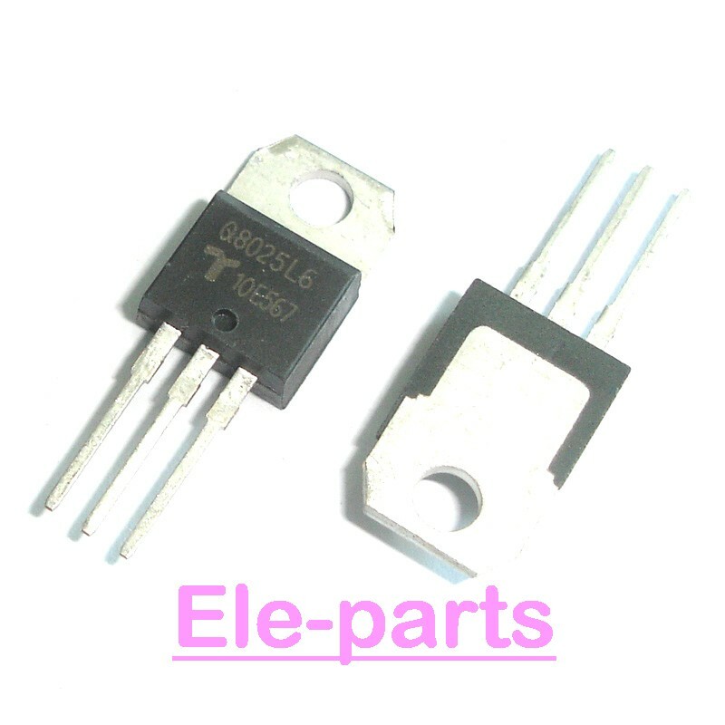 5 PCS Q8025L6 TO-220 Alternistor Triacs (6 A to 40 A) Transistors Chip ...