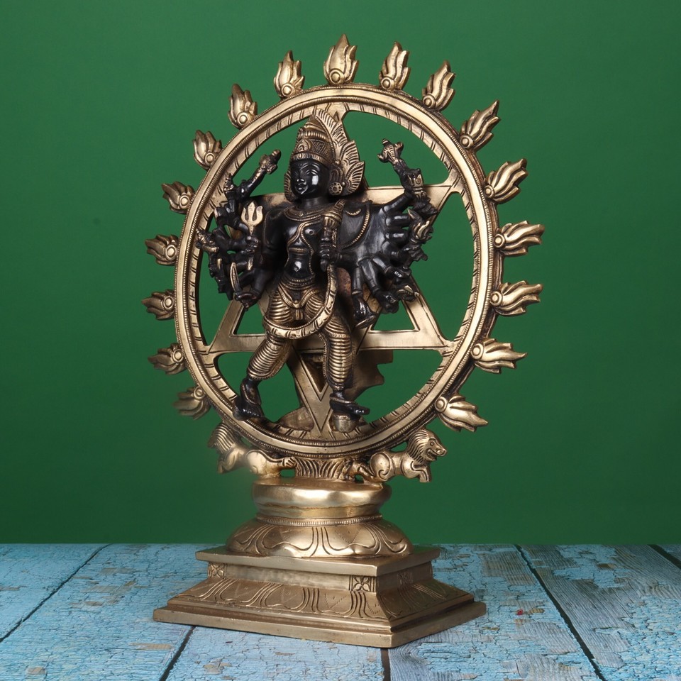 Brass Sudarshan Chakra Idol Multicolor Chakra Deity Worship Narayan ...