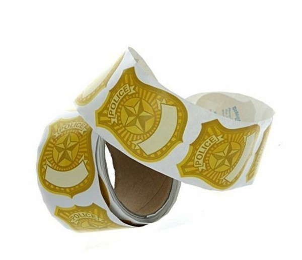 Police Badge Name Tag Stickers Roll of 100 School Party Supplies. Fun ...