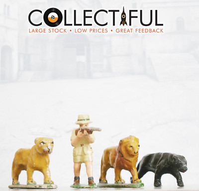 WENDAL METAL FIGURE SET - 4 PIECES - HUNTER, 2 LIONS & 1 BLACK PANTHER ...