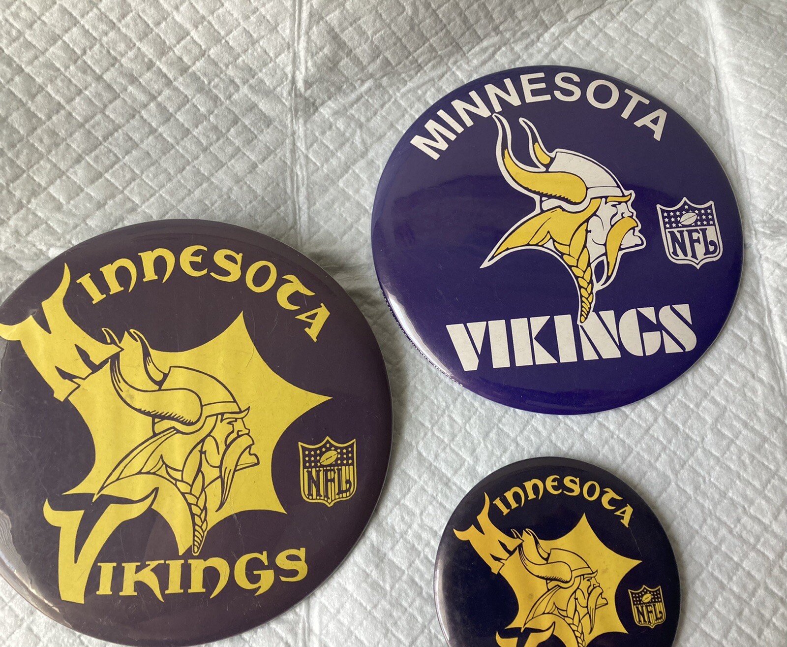 1960s Minnesota Vikings Pin Lot of three 6in And 3.5in EX Cond. | eBay